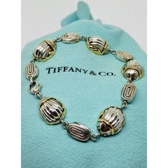 Tiffany & Co. | Jewelry | Tiffany Co Rare Silver 8k Gold Gold Scarab ...